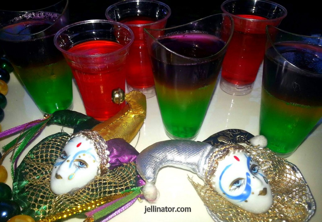 Mardi Gras Jello Shots - Jellinator